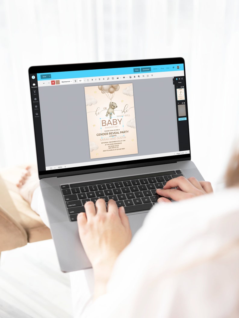 Floral Place Card Template: Editable Table Name Cards (digital Download ...