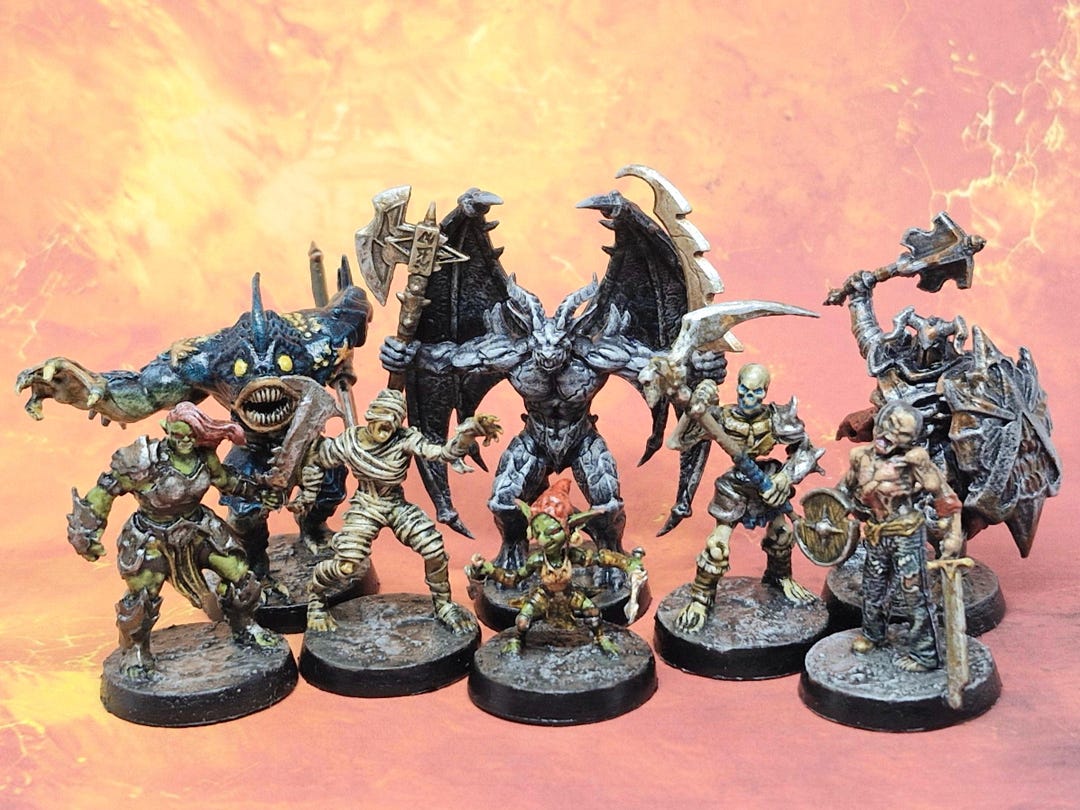 Quality Hand Painted Heroquest Heroes Monsters Etc * Models Supplied by ...