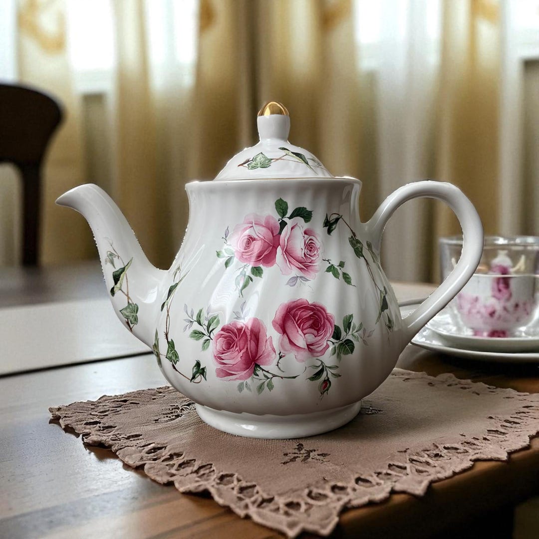 Vintage Arthur Wood & Son Rose Teapot - English Floral Tea Pot ...