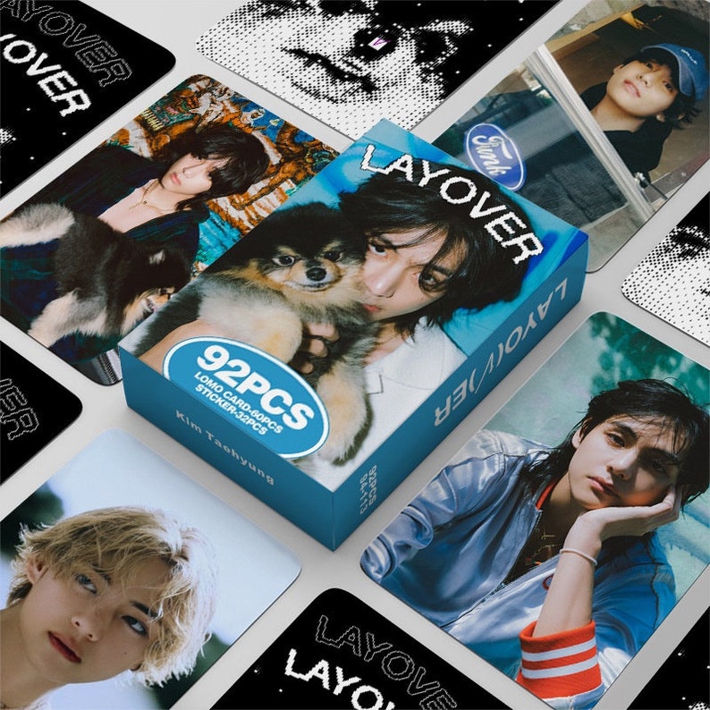 92 Pcs Fan Made Layover by BTS V 'kim Taehyung' Lomo Photocards With ...