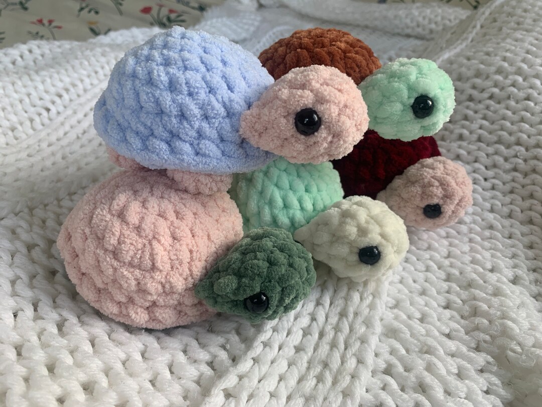 Crochet Turtle Plush: Custom Pastel Kawaii Desk Toy - Etsy