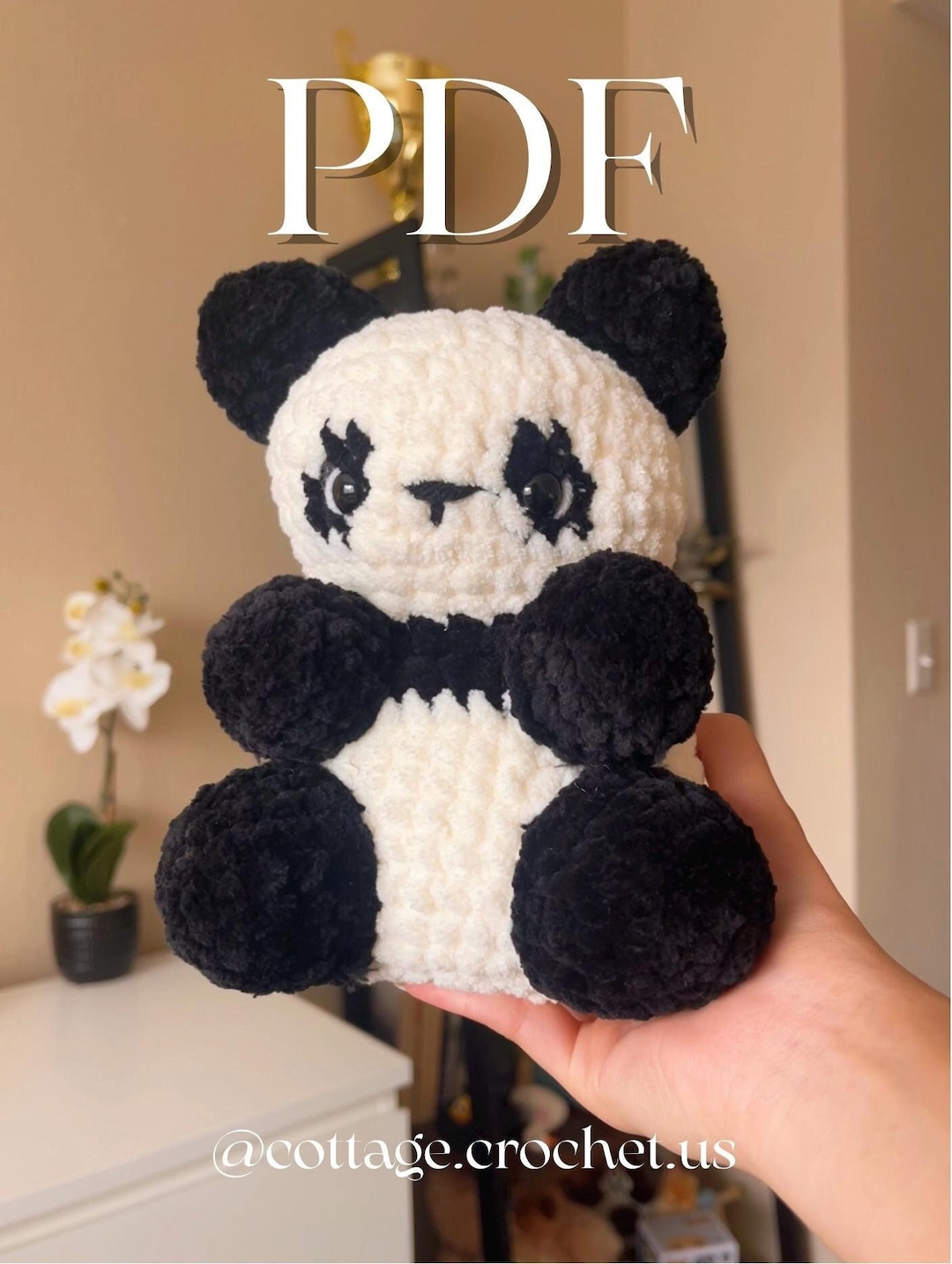 Panda Crochet Pattern | Cute Cuddly Plushie Pattern | Pandas | Panda ...