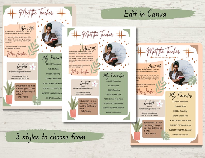 Meet the Teacher Customizable Digital Download Template - Etsy