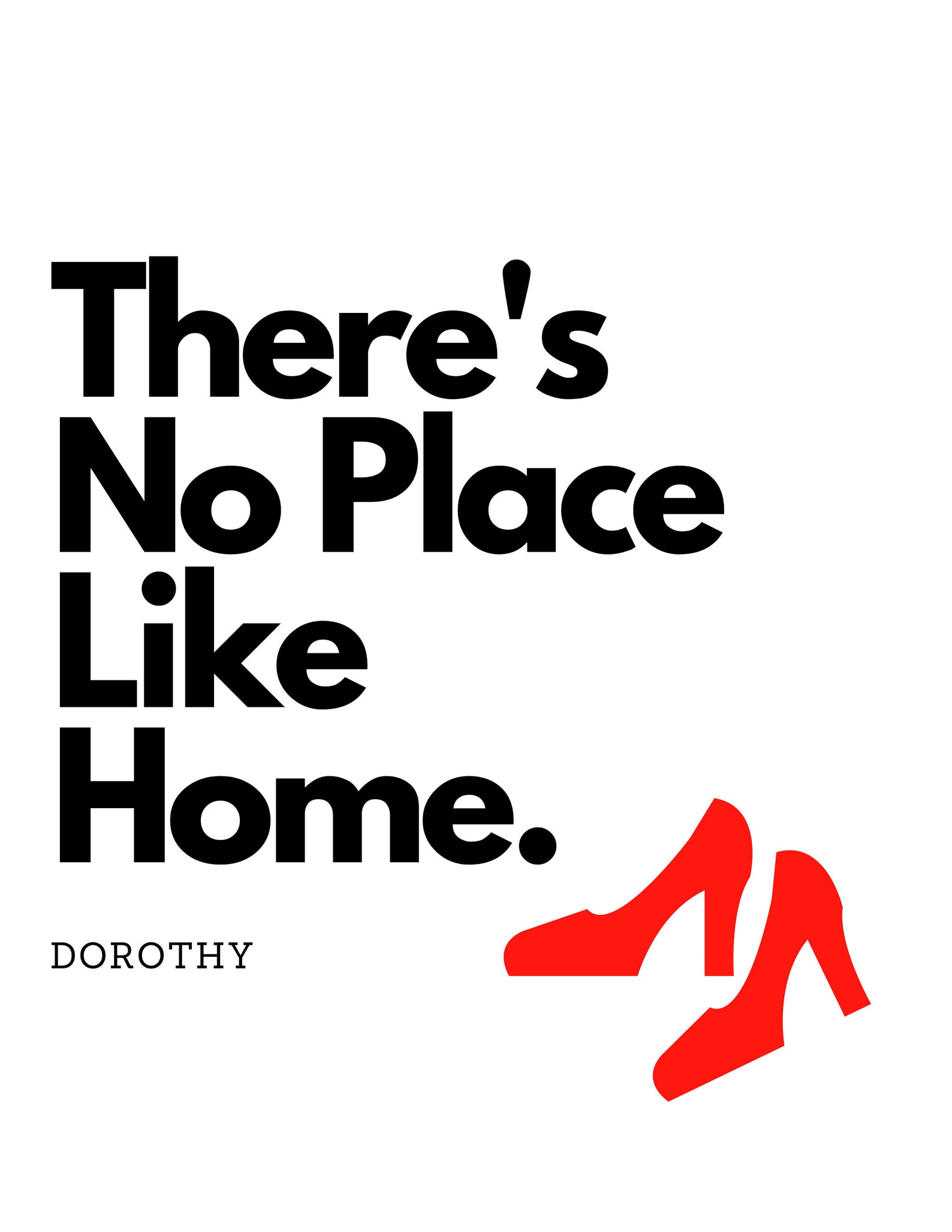There's No Place Like Home Wizard of Oz Dorothy Quote Digital Download ...