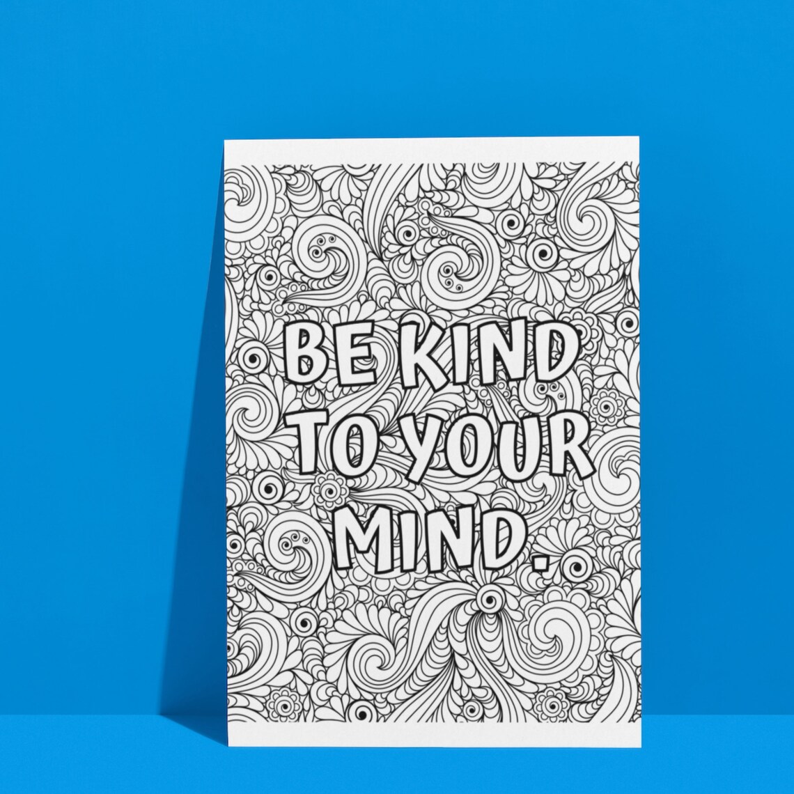 Be Kind to Your Mind Coloring Page - Digital Download - Etsy