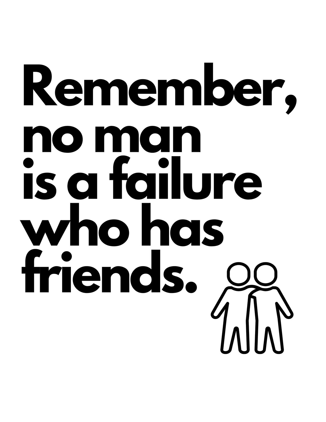 No Man is a Failure Who Has Friends It's a Wonderful Life Quote Digital ...