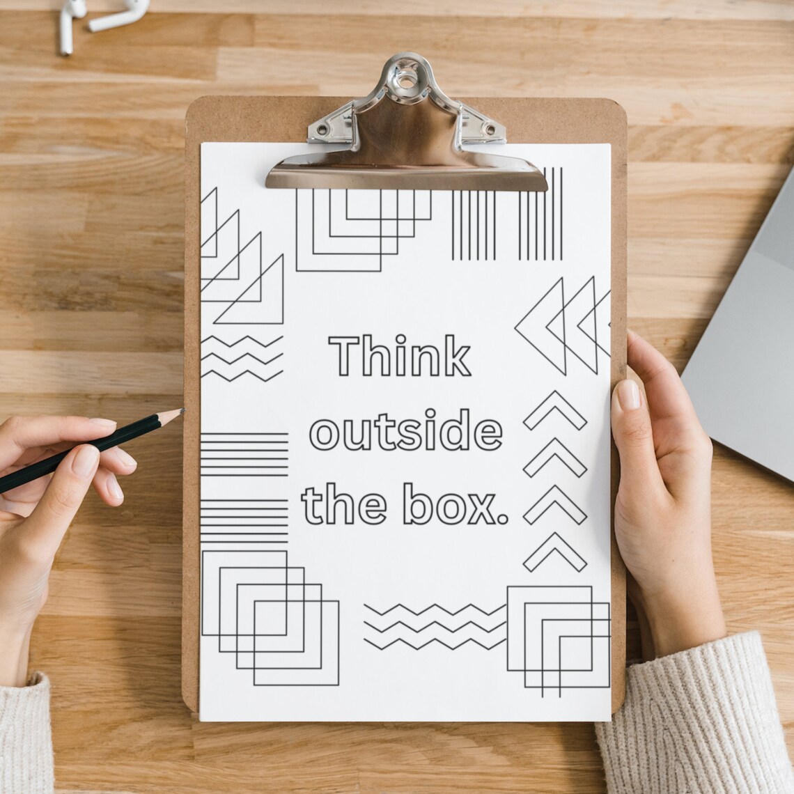 Think Outside the Box Coloring Page - Digital Download - Etsy