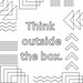 Think Outside the Box Coloring Page - Digital Download - Etsy