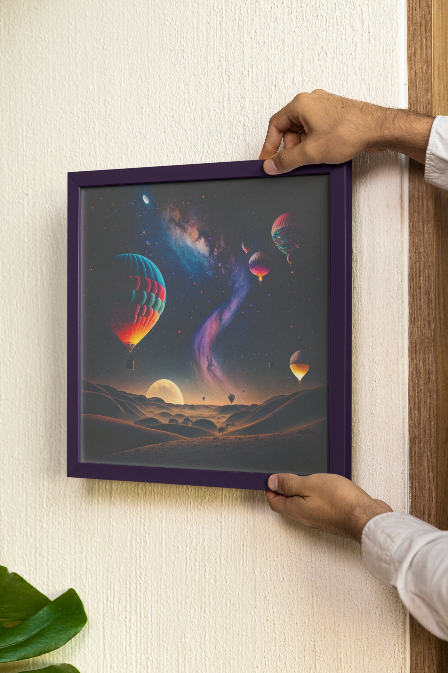 Hot Air Balloon Digital Download Galaxy Digital Download Night Sky With ...