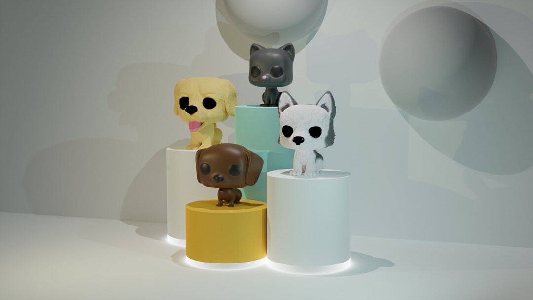 Custom Funko Style 3D Pet Figurine | Personalized Resin Pet Sculpture ...