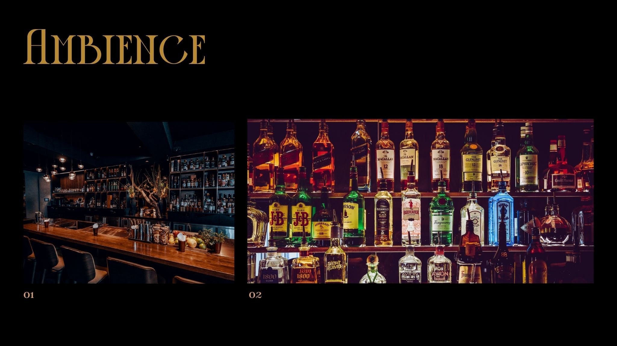 Simple Black Cocktail Bar Canva Website Templete - Etsy