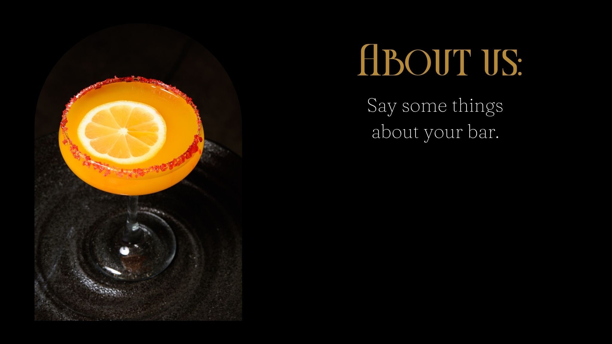 Simple Black Cocktail Bar Canva Website Templete - Etsy