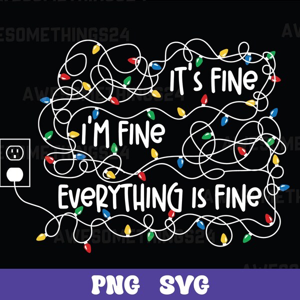 Svg It's Fine I'm Fine - Etsy