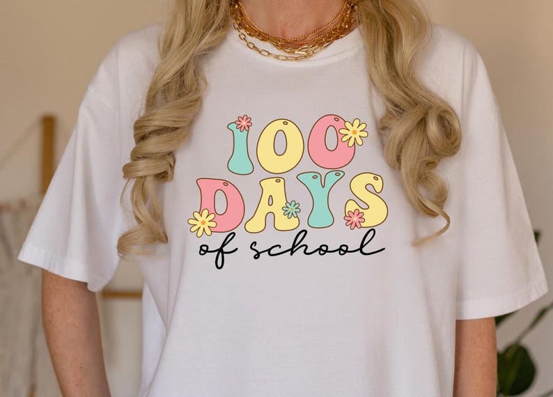100 Days of School Groovy Design , PNG, SVG , Digital Download - Etsy
