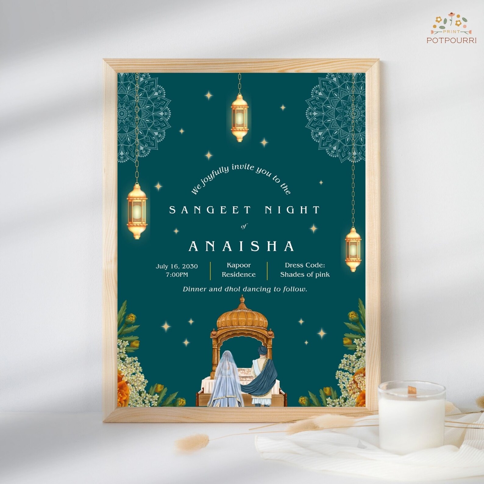 Editable Sangeet Invitation Template, Indian Wedding Invitation ...
