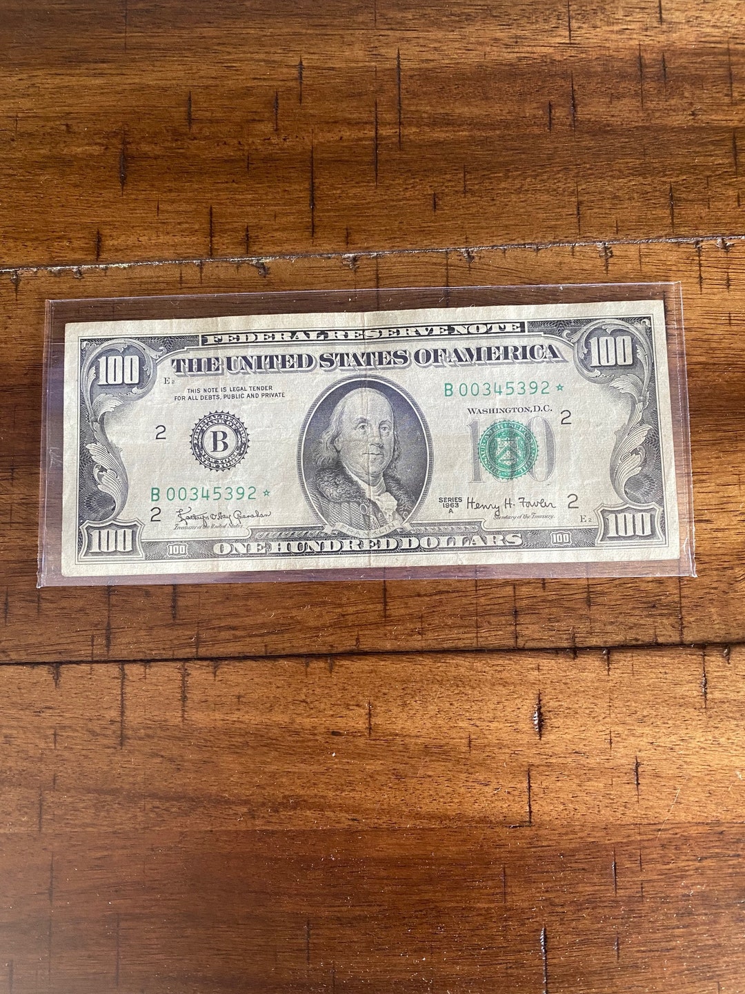 1963 A Series 100 Dollar Star Note Bill - Etsy