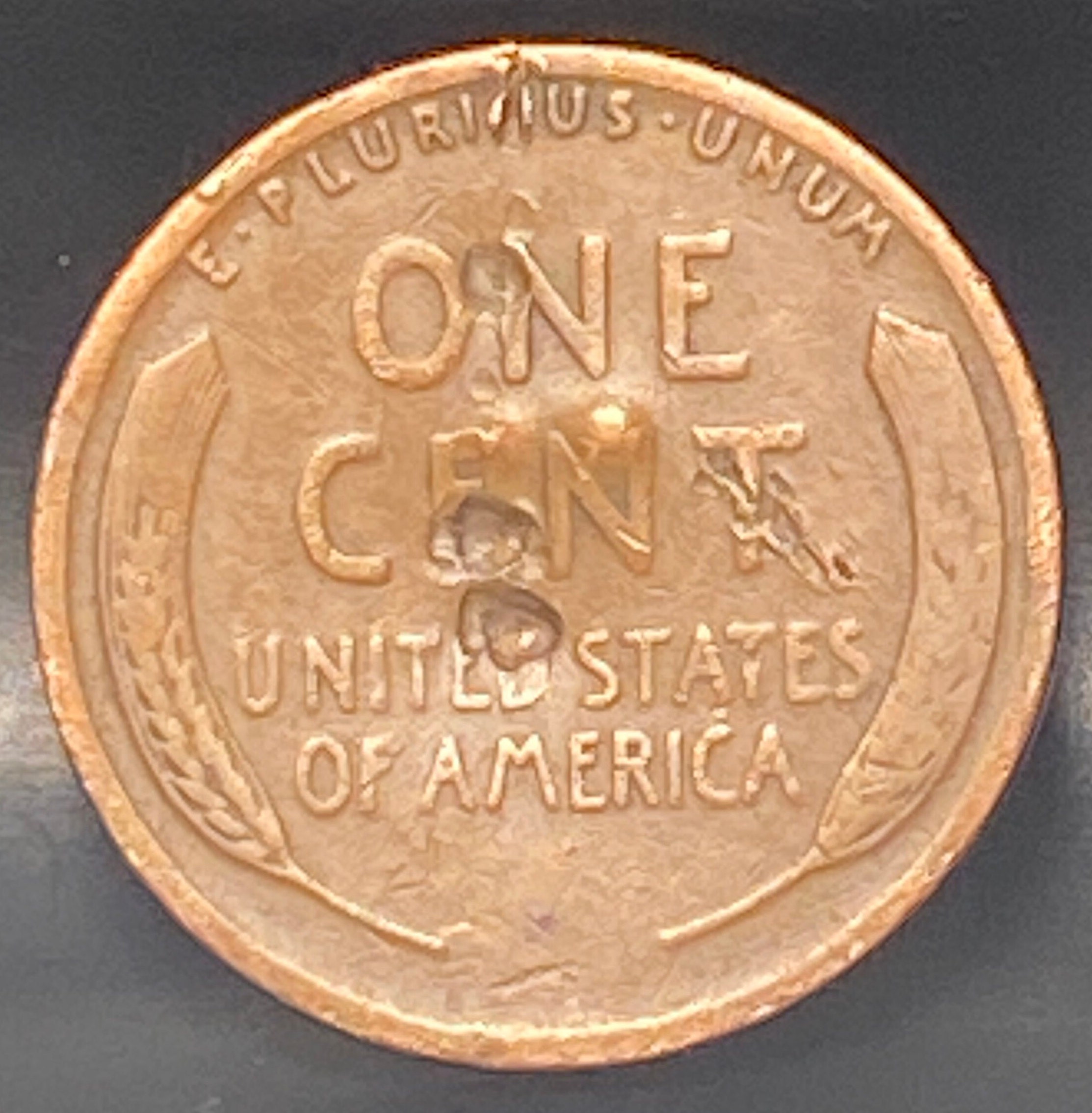 Rare 1919 Wheat Penny Strike Through Error No Mint Mark Cent - Etsy