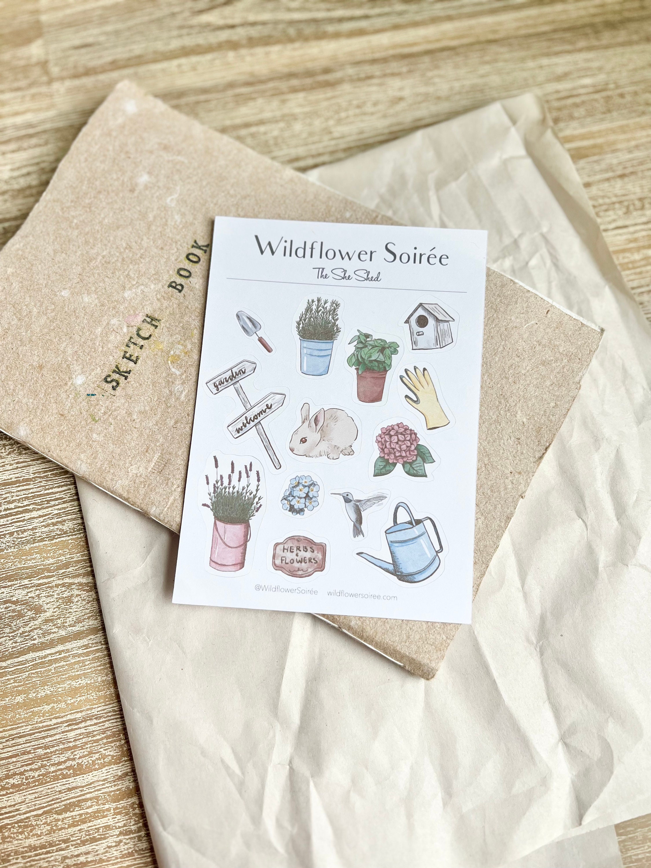 Cottagecore Bullet Journal Deco Sheet Stickers, Planner, Digital ...