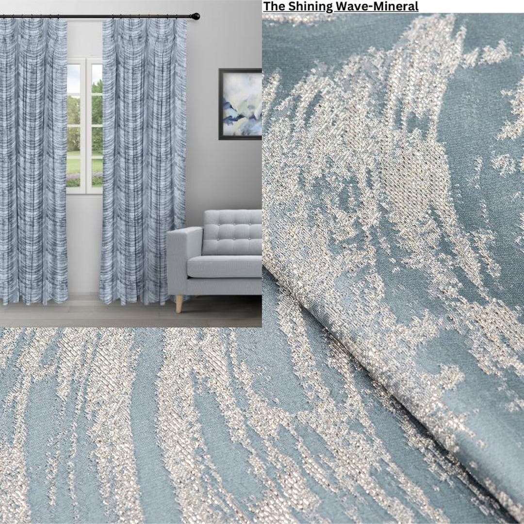 Rod Pocket Custom Curtains| the Shining Wave Collection | 5 Colors ...