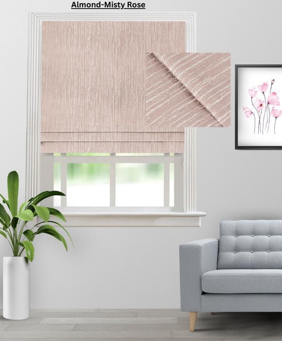 Striped Fabric Window Shades, Striped Window Blinds and Shades, 3 ...