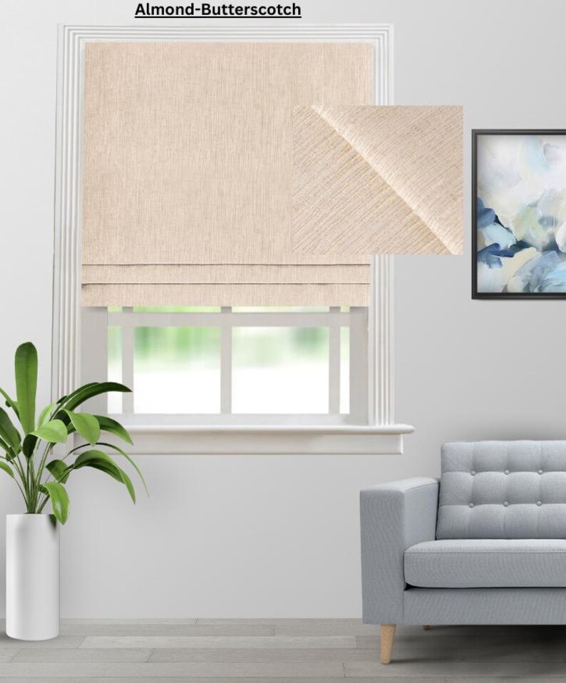 Striped Fabric Window Shades, Striped Window Blinds and Shades, 3 ...