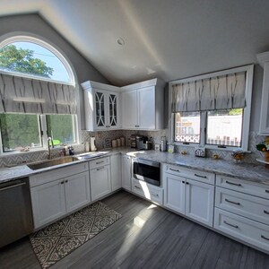 Striped Roman Shades, 5 Colors , Window Shades, Custom Bedroom Shades ...