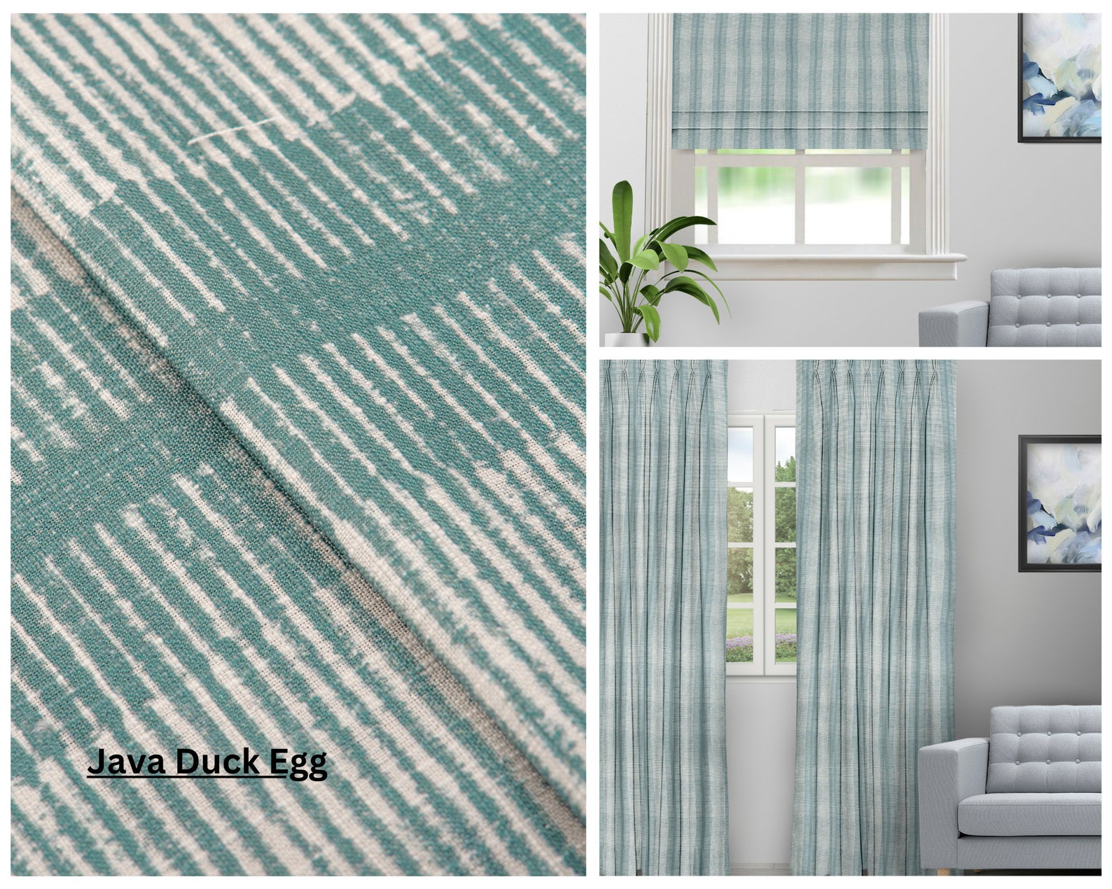 Striped Roman Shades, 5 Colors , Window Shades, Custom Bedroom Shades ...