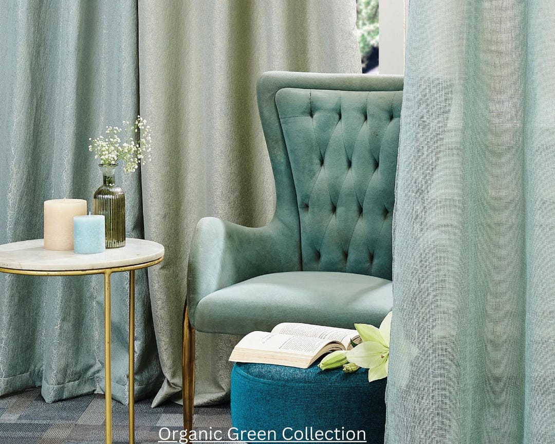 Green Color Custom Curtains | 7 Patterns | Green Color Toned Curtains ...