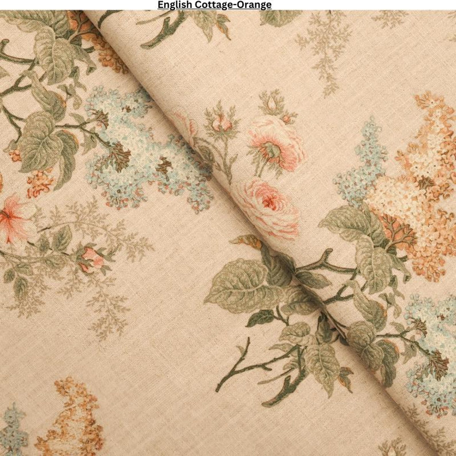 Classic Floral Print Curtains, Floral Custom Drapes, Made to Order ...