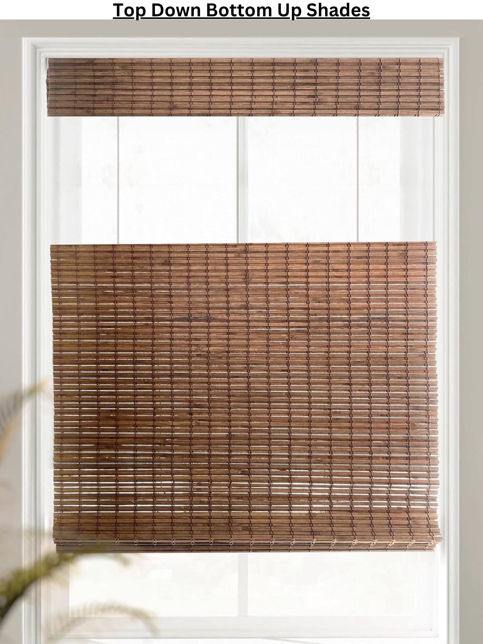 Custom Bamboo Shades | Cordless Woven Wood Blinds | Top Down Bottom up ...