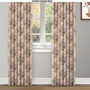 Floral Print Custom Curtains, English Cottage Style, Custom Drapes for ...