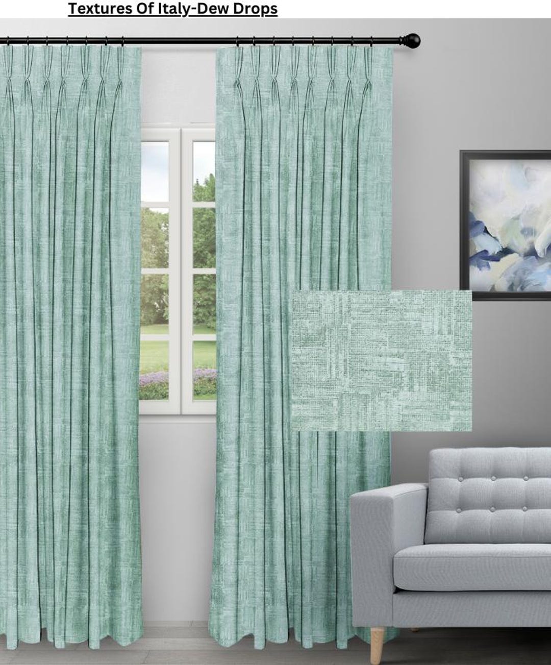 Custom Faux Linen Curtains | 