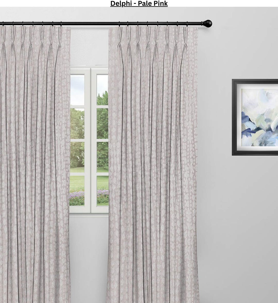 Modern Printed Curtains | 5 Colors| Extra - Long or Extra - Wide Drapes ...