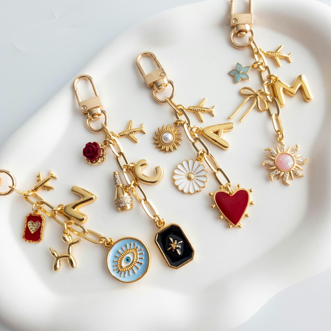 Build Your Own Bag Charm, Custom Charm Keychain, Christmas, Bridesmaid ...