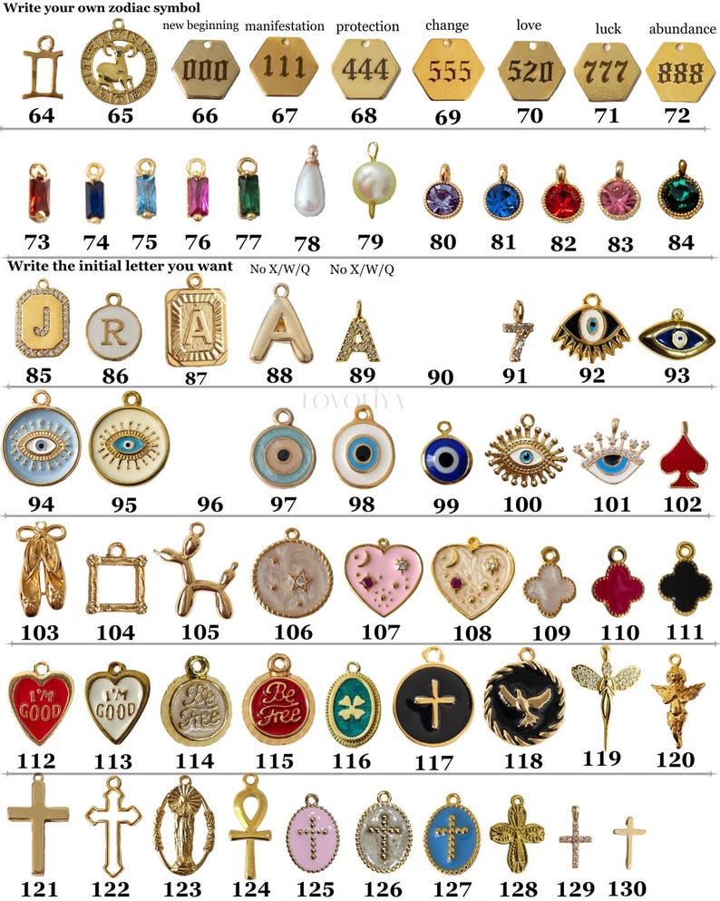 Create Your Own Charm Necklace, Pick Your Charms, Initial Necklace ...