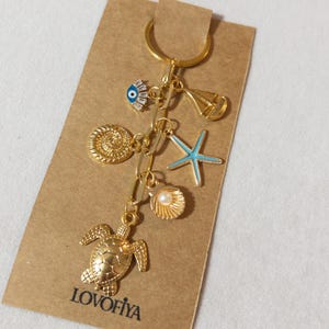 Build Your Own Bag Charm, Locked Shell Charms, Ocean Themed Keychain ...