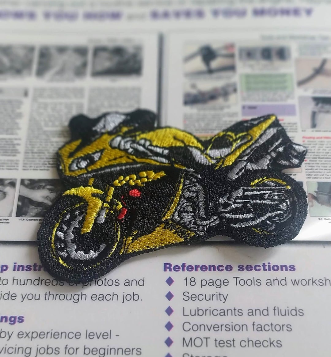 Sports Bike Motorcycle Embroidered Patch, Sew on Patch, Yamaha ...