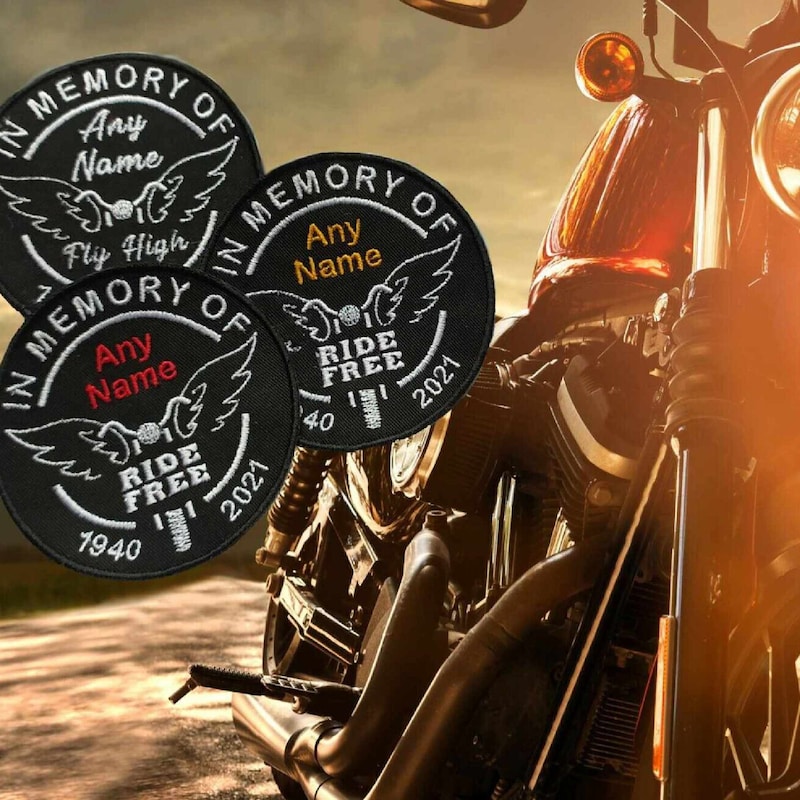 Biker Memorial Patch - Etsy