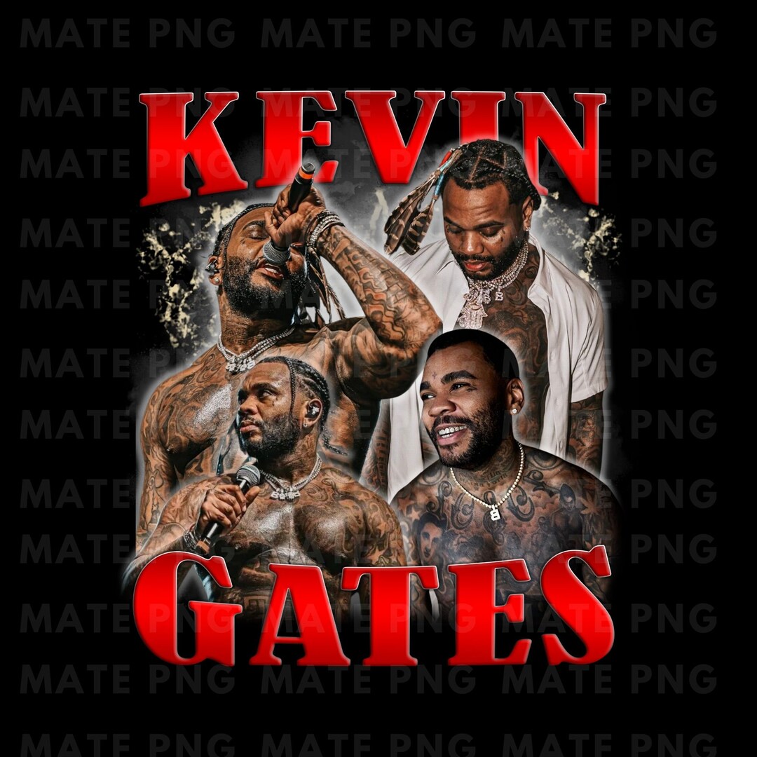 Kevin Gates T Shirt Design. PNG Digital 4500x5100 Px. Retro, 90s ...