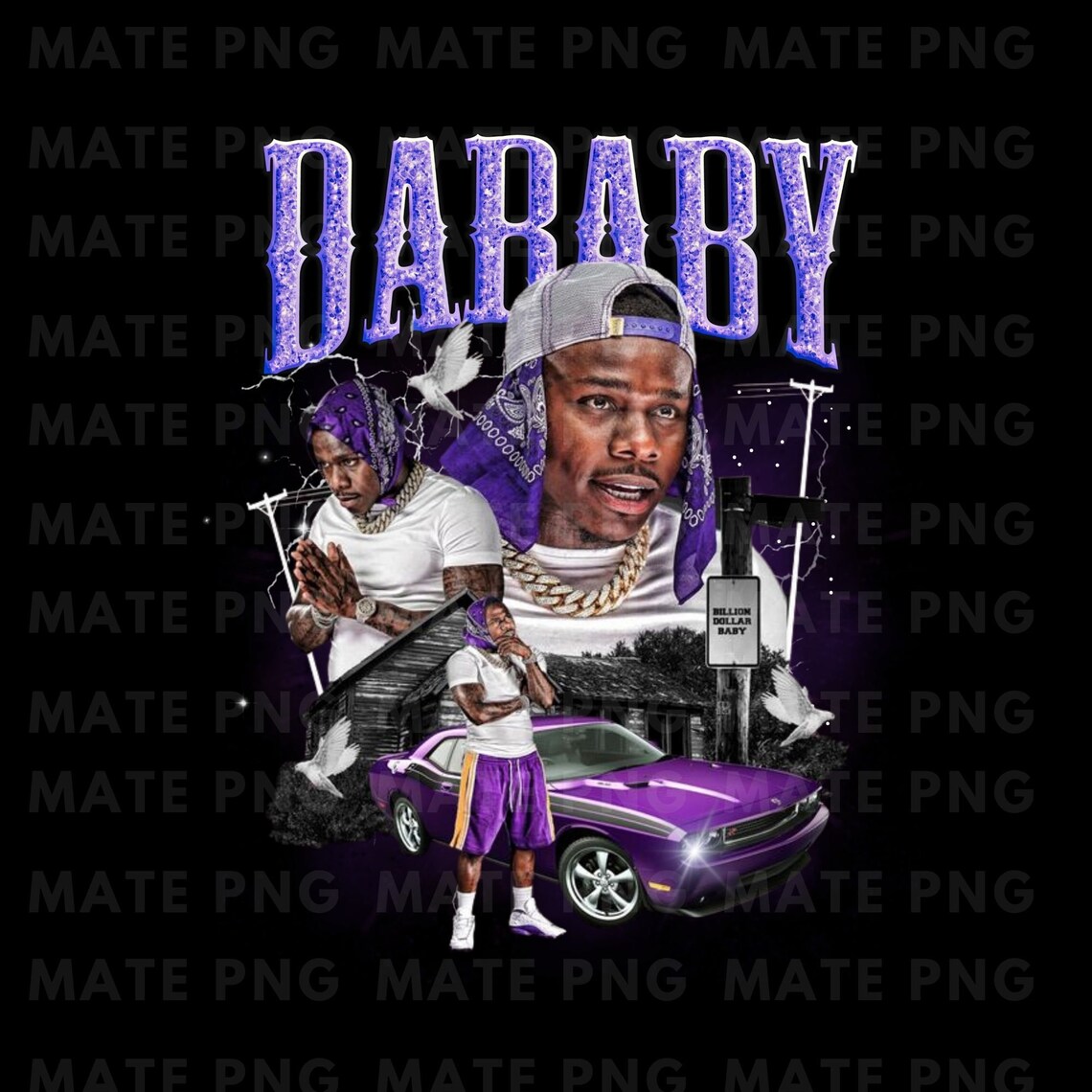Dababy Shirt Design. PNG Digital 4500x5100 Px.retro, 90s Vintage ...