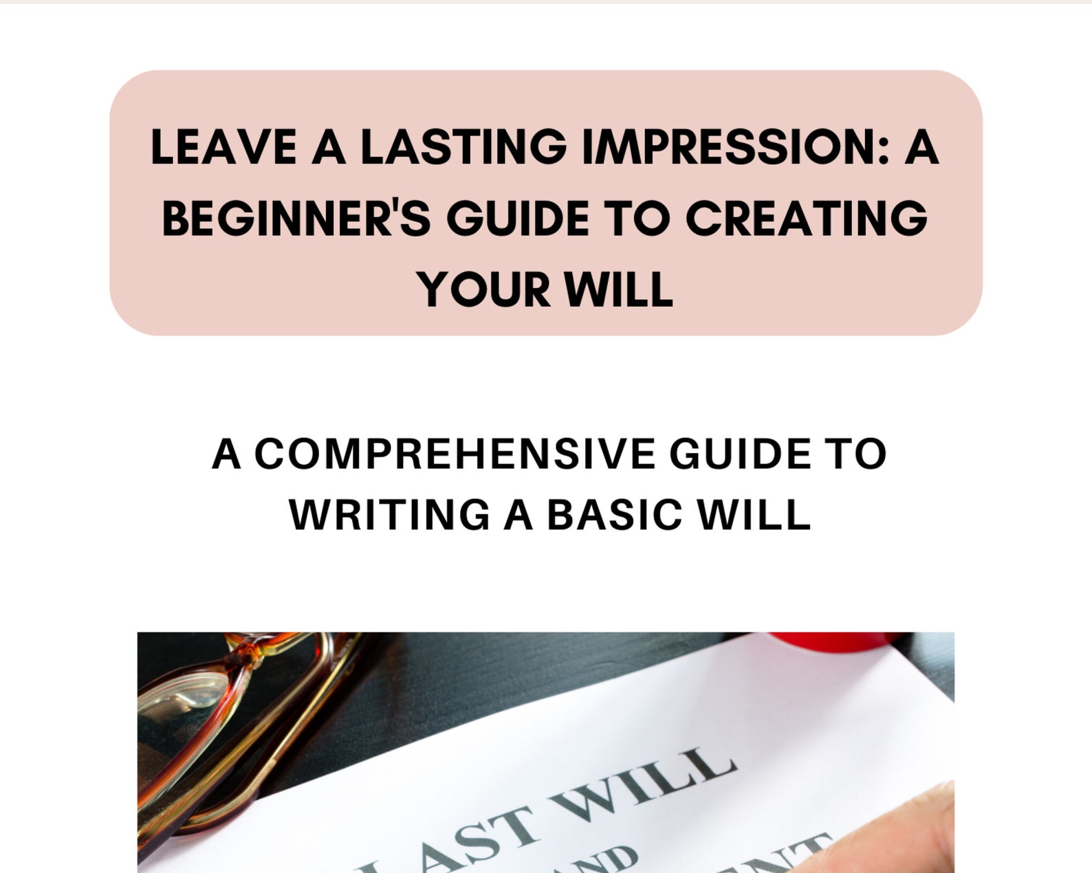 Using Our Simple Will Template and Following the Step-by-step - Etsy