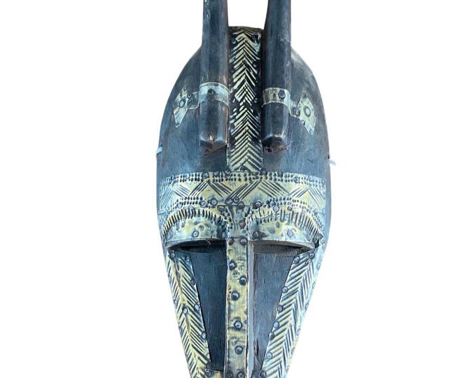Senegal African Mask, Hand Carved Ebony Wood Mask Wall Decor - Etsy