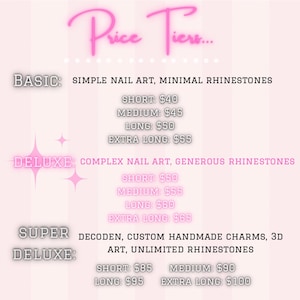 CUSTOM Handmade Press on Nails Deluxe Tier High Quality, MULTIPLE ...