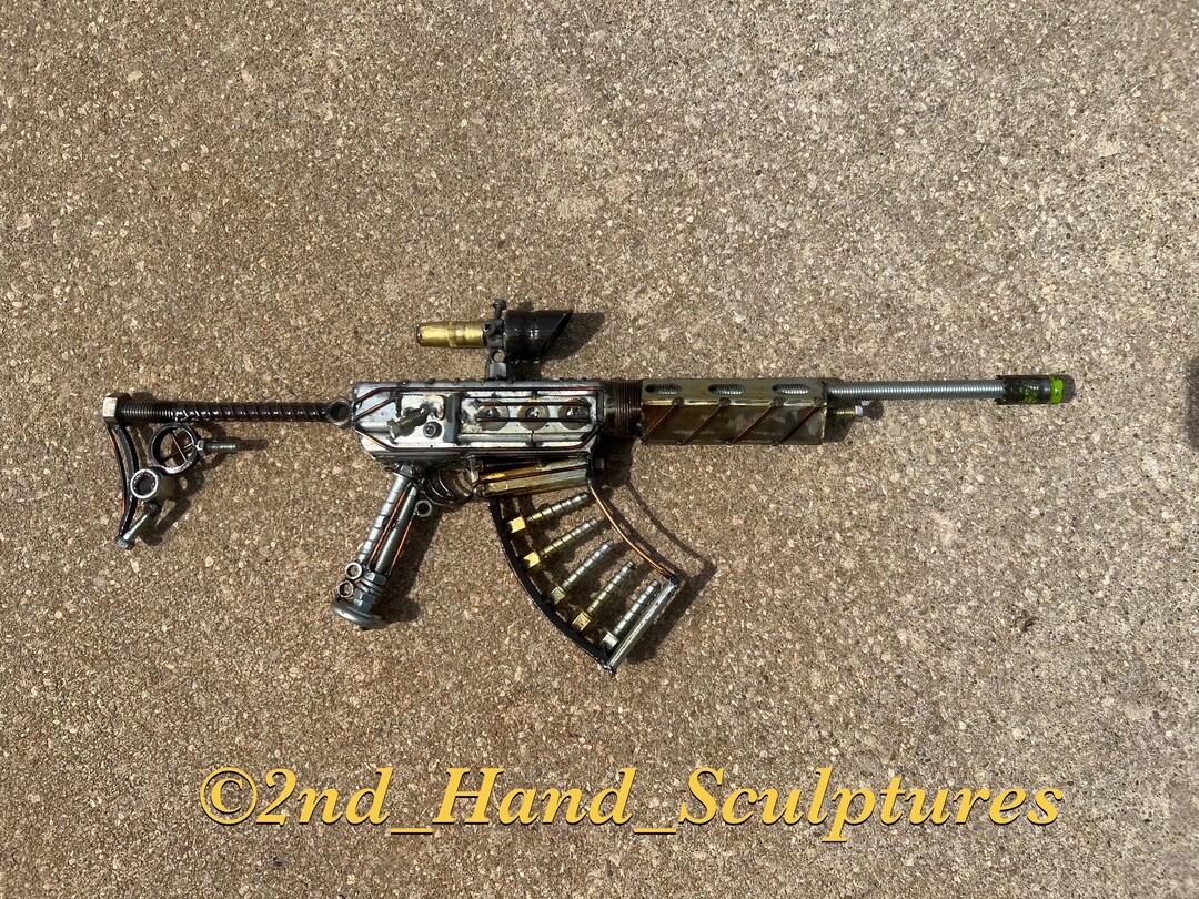 Scrap Metal Rifle Sculpture - Etsy