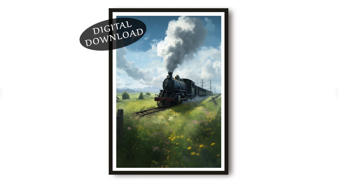 Anime Steam Engine, Anime Style Art, Steam Engine, Digital Download ...