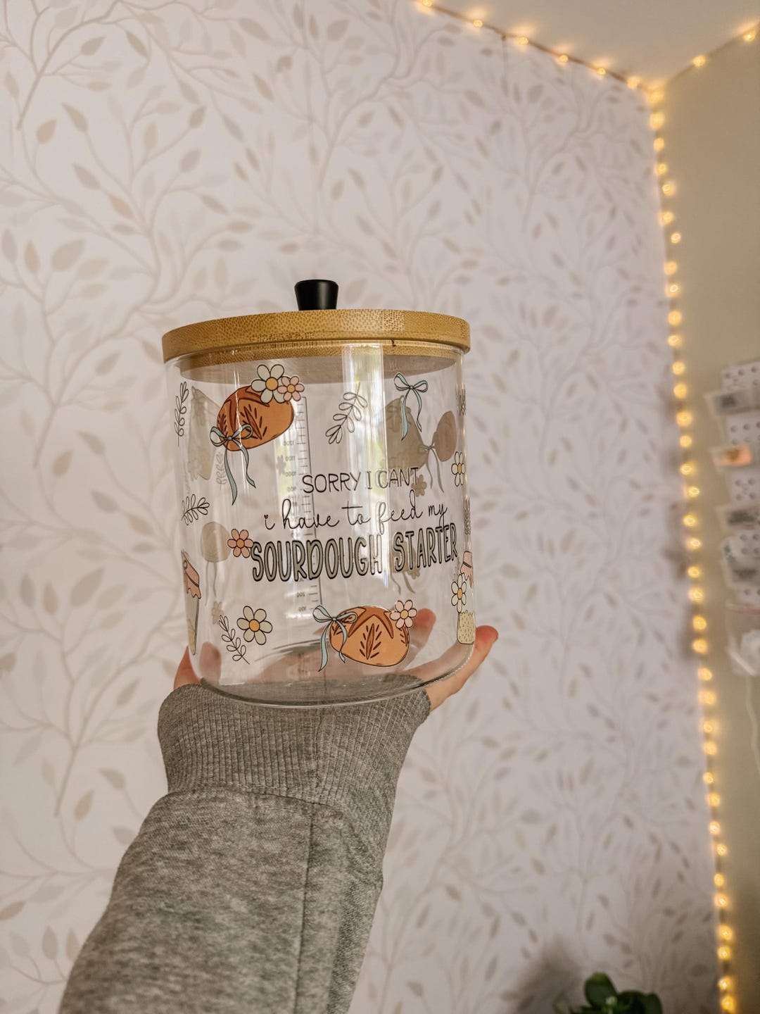 Sourdough Starter Kit With Cute UVDTF Decal | Complete Sourdough Kit ...