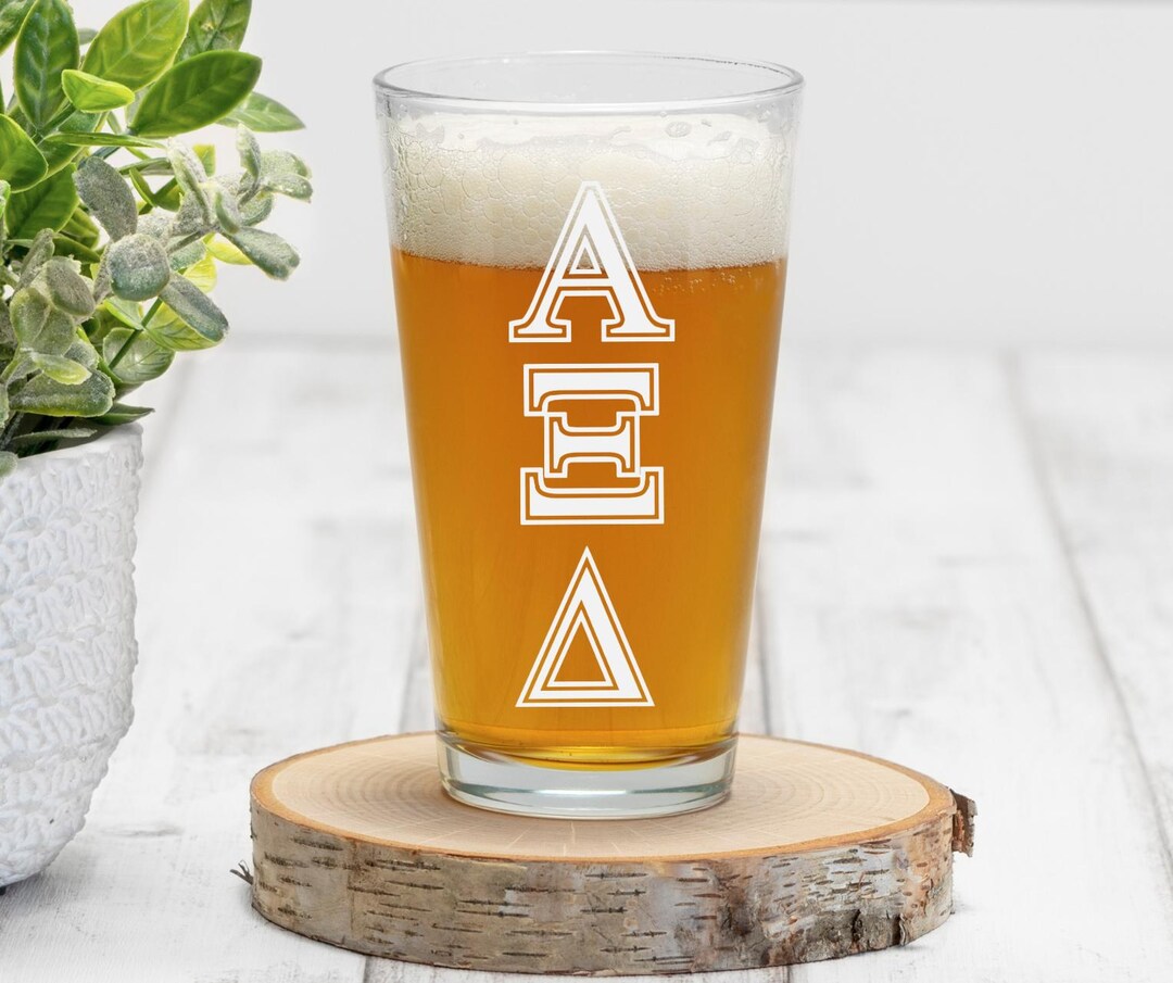 Greek Letters, Sorority, Fraternity | ENGRAVED | 16 Oz Pint Glass - Etsy