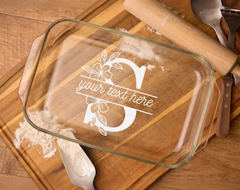 Personalized Glass Baking Dish, Oven Safe Custom Casserole Dish, Custom ...