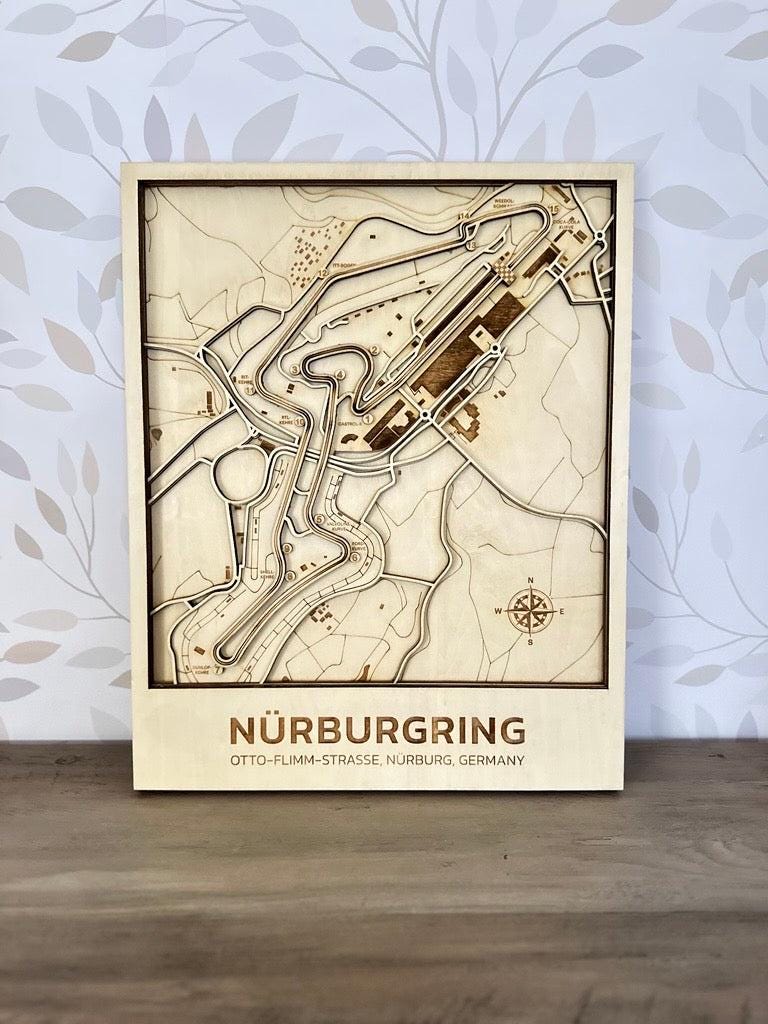 Nurburgring Race Track | ENGRAVED | Topo Map - Etsy