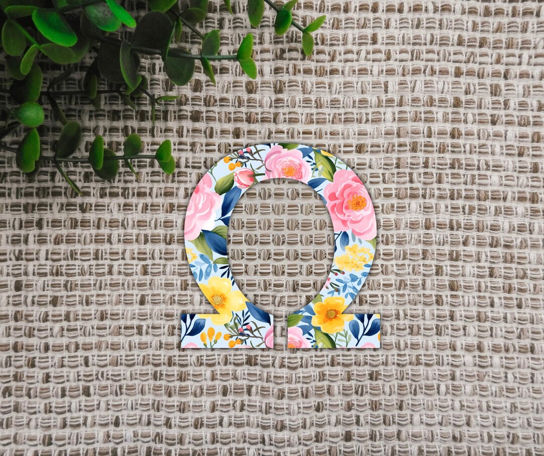 Floral Greek Letters Stickers Sorority or Fraternity Decorative ...